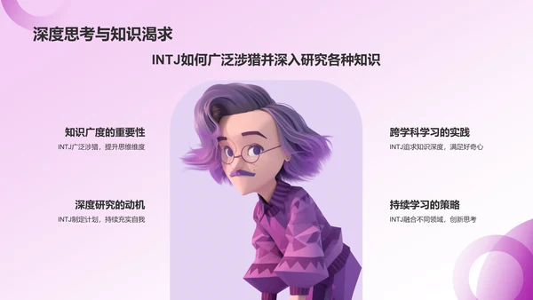 紫色插画风INTJ人格介绍PPT模板| PPT模板下载