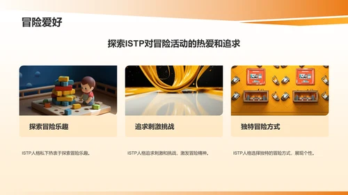 橙色插画风ISTP人格介绍PPT模板| PPT模板下载