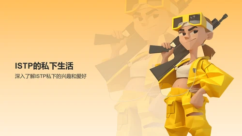 橙色插画风ISTP人格介绍PPT模板| PPT模板下载